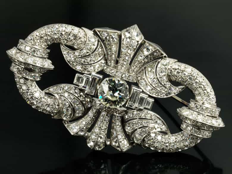 Art déco-Brosche - Hampel Kunstauktionen