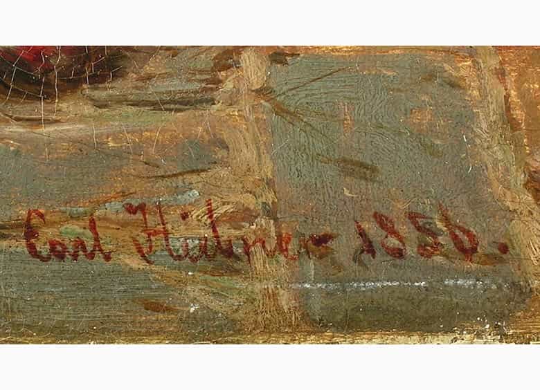 Carl Wilhelm Hübner, 1814 Königsberg – 1879 Düsseldorf - Hampel Fine ...